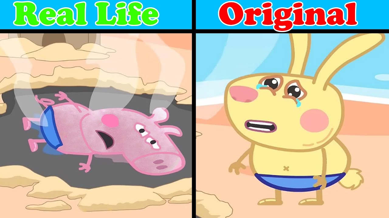 Richard Rabbit crying for George Pig !!! - Peppa Pig Original vs Plush ...