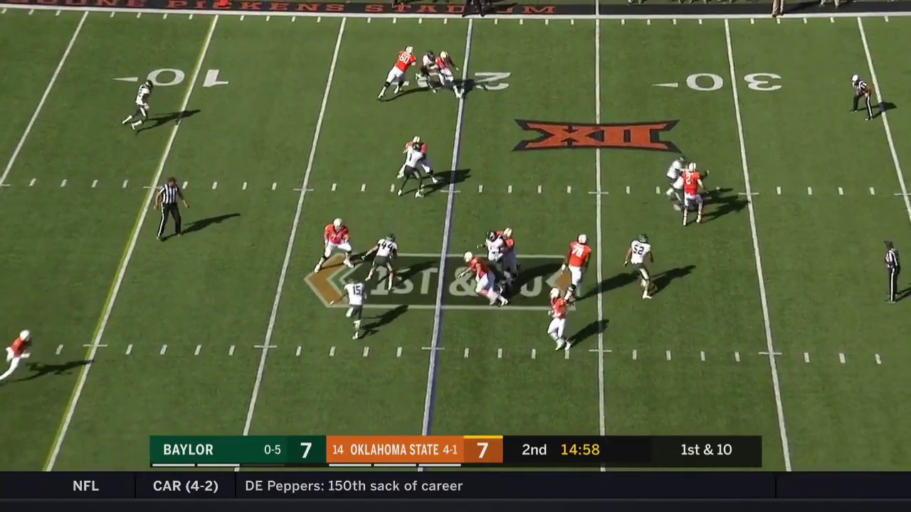 Blake Lynch breaks up a pass, Baylor v OSU 2017 - YouTube