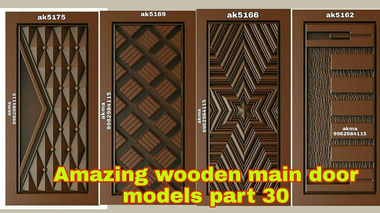 Amazing wooden front door models part 30 | Latest main entrance Single ...