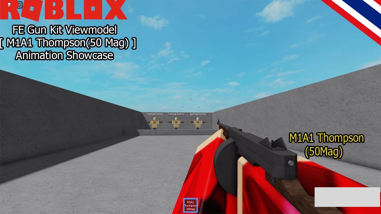 [Roblox] FE Gun Kit Viewmodel🌙[ M1A1 Thompson (50Mag)] Animation ...
