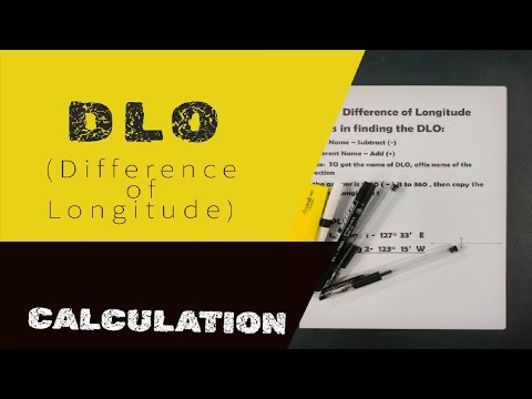 HOW FIND/CALCULATE THE DLO (Difference of Longitude) - YouTube