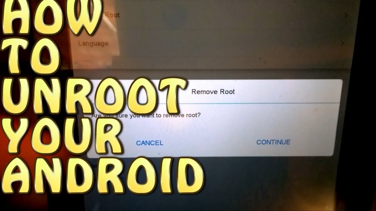 How to Unroot Your Android Smart phone or Tablet 2016 - YouTube