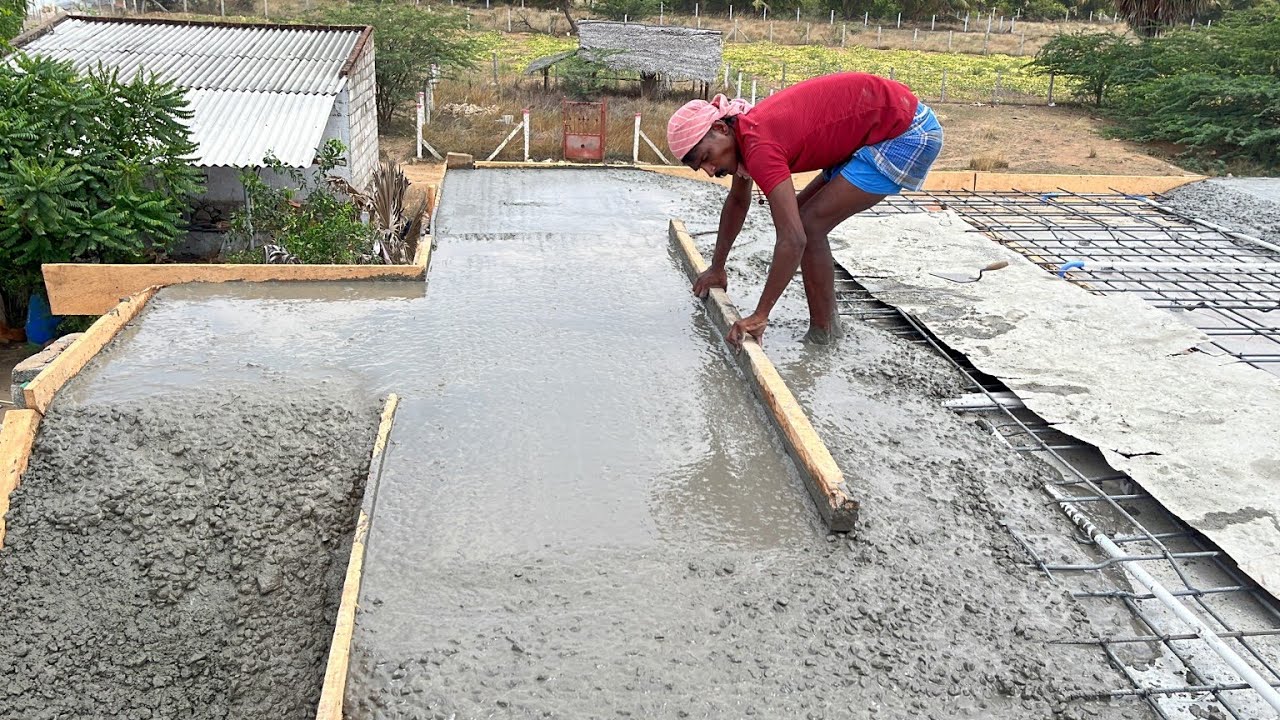 Roof Reinforcement Construction_800sq ft Roof Slab Concrete with ...