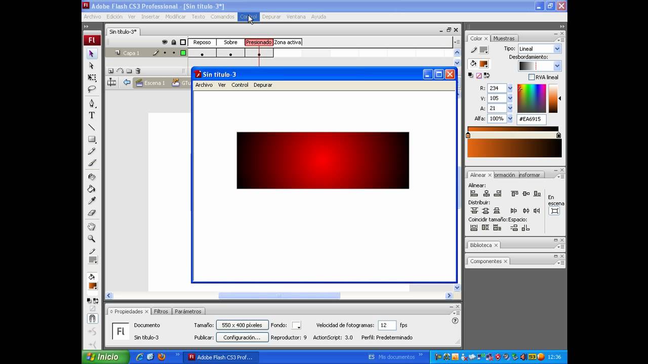 Cómo Hacer un Botón en Adobe Flash CS3 (en HD) - YouTube