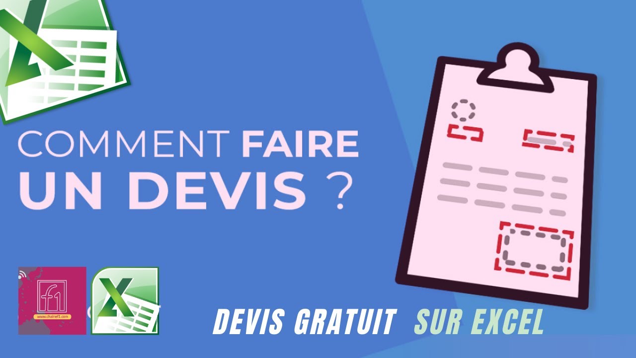 #tuto Comment faire un devis ? Devis gratuit et sur Excel - YouTube