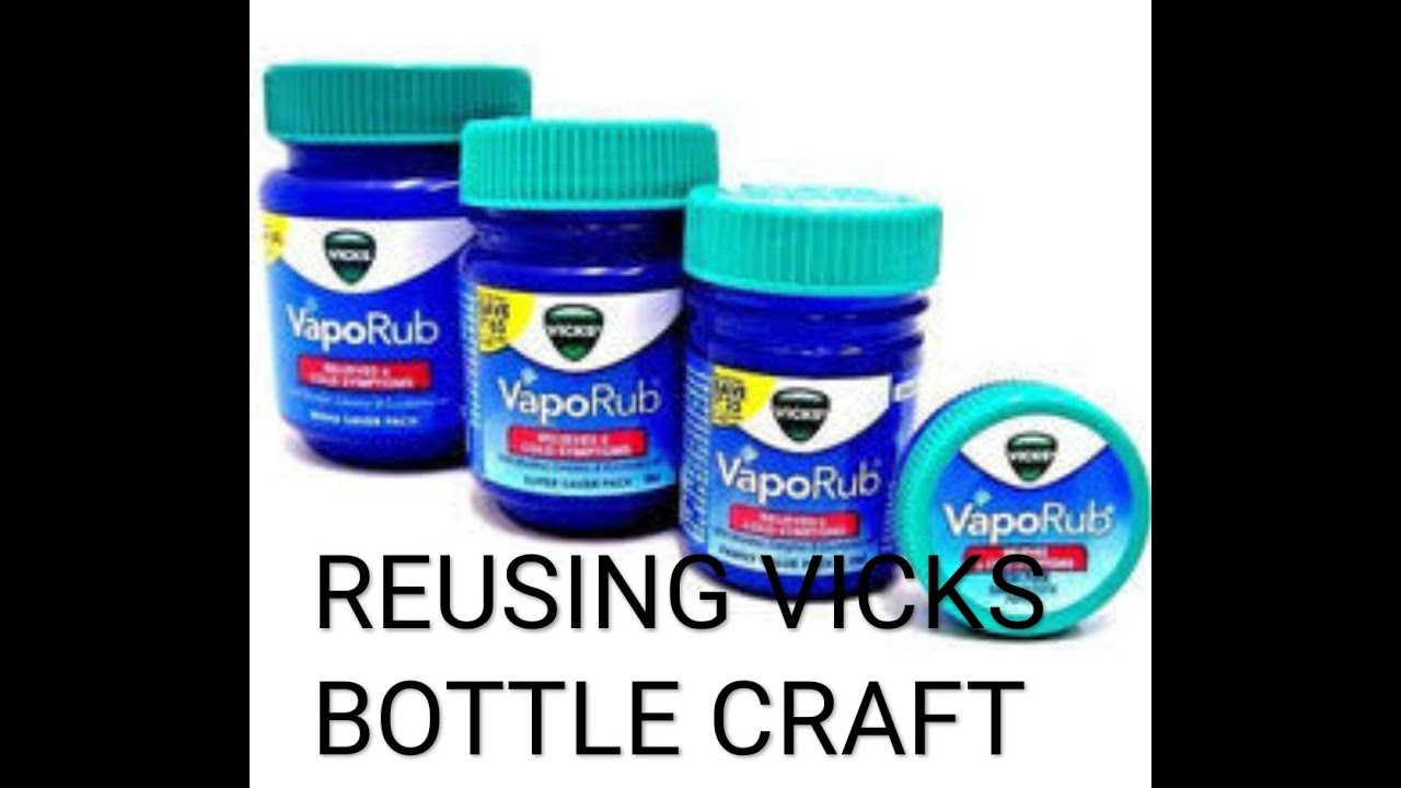 REUSE CRAFT !! WASTE VICKS BOTTLE !! ART AND CRAFT!! VINISHA'S CREATION ...