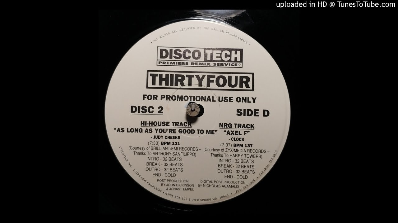 Clock - Axel F (Discotech Version) - YouTube