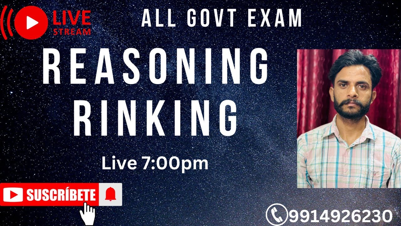 Reasoning- Ranking || day-2 || all competitive exam || gravity coaching ...