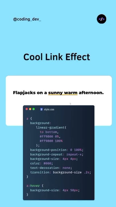 CSS Link Effects That Will Impress Your Friends - YouTube