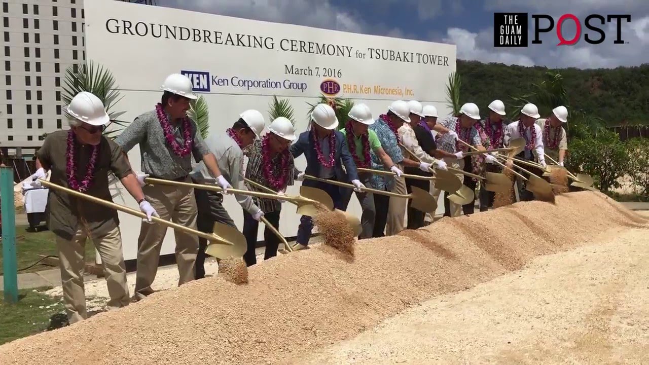 Tsubaki Tower Guam groundbreaking ceremony | The Guam Daily Post - YouTube