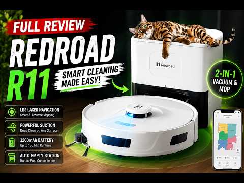 Redroad R11 Review | Smart Robot Vacuum with LDS Navigation & Auto Station