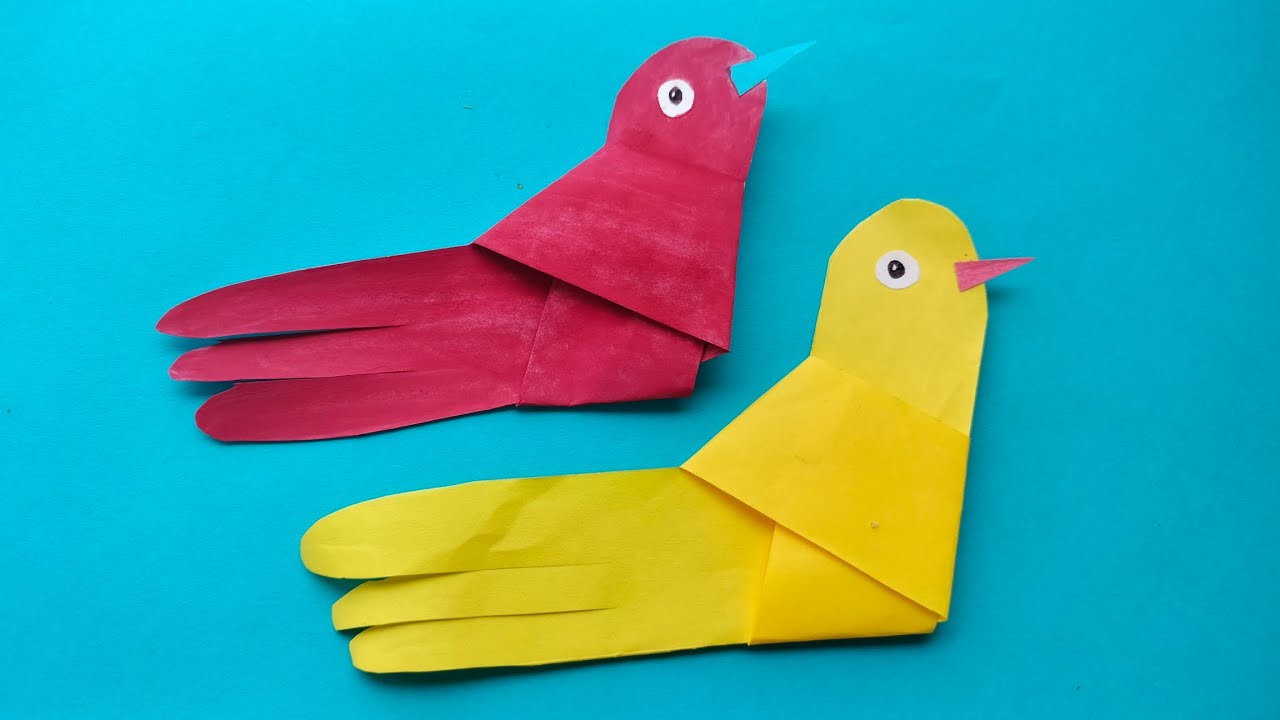 Simple & Cute paper Birds making || How to make Birds with paper ...