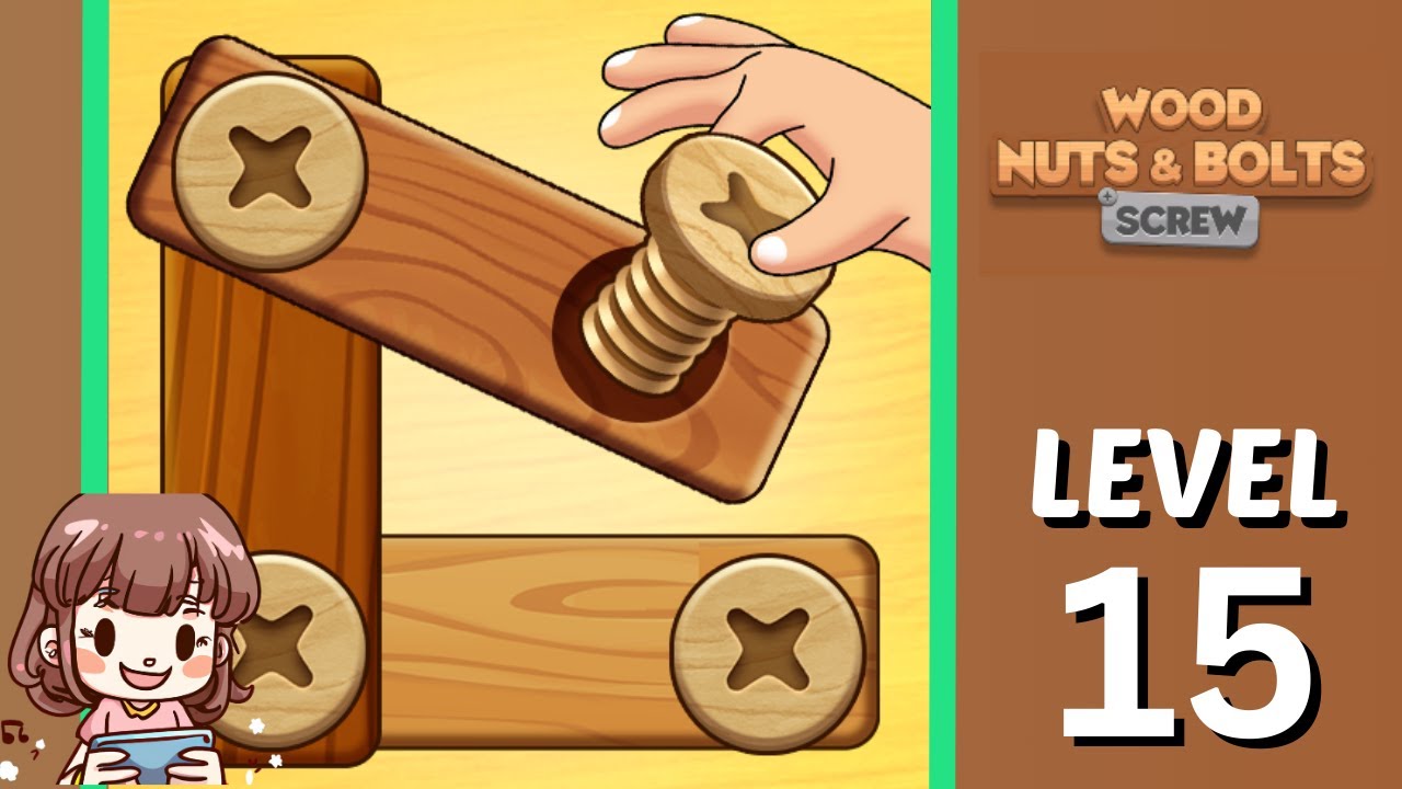 Wood Nuts and Bolts Screw Level 15 Solution Walkthrough ⚙️🧩 - YouTube