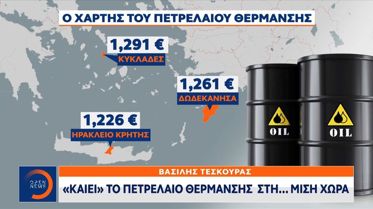 «Καίει» το πετρέλαιο θέρμανσης στη… μισή χώρα | Κεντρικό δελτίο ...