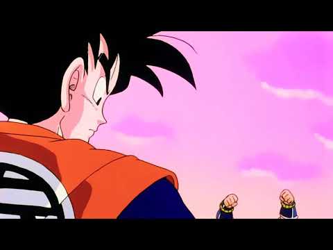 Goku use kaioken against Nappa in dbz (eng dub)