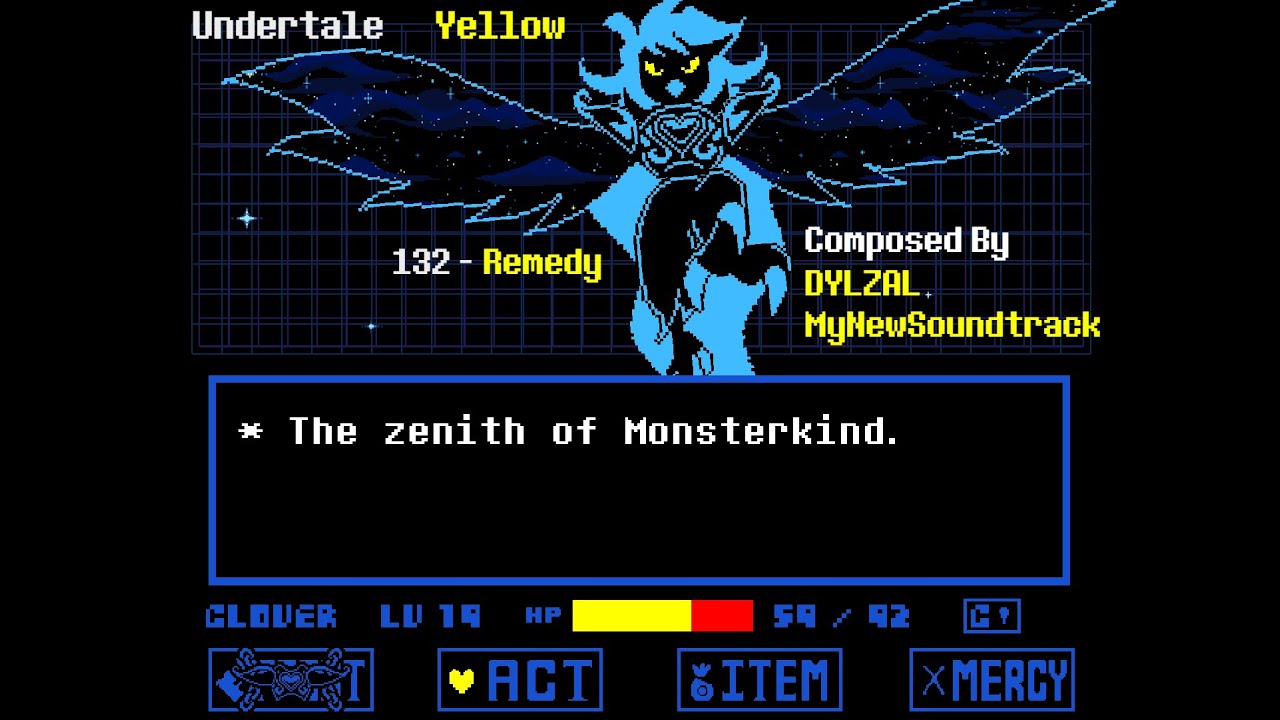 Undertale Yellow - 132 Remedy (15 minute loop) - YouTube