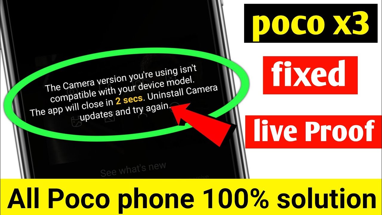 📸cannot connect to camera this app will be closed in 2 second poco x3 ...