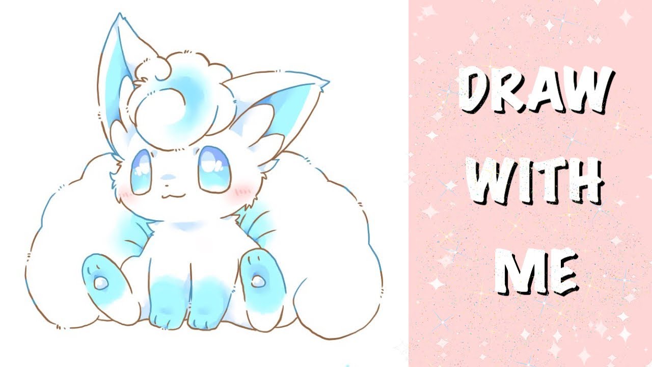 Draw with me | IPad Speed Drawing | Pokemon Alolan Vulpix - YouTube