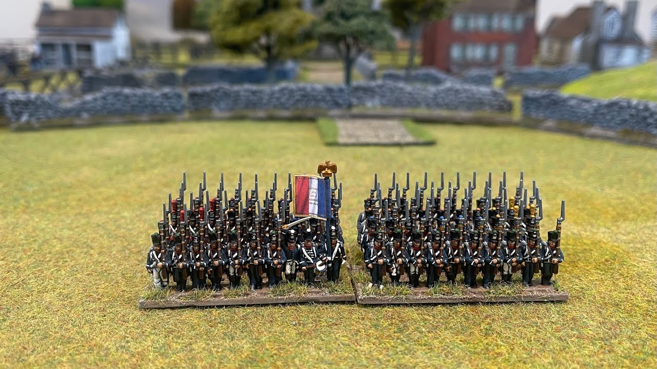 Epic scale Waterloo French Light infantry - YouTube