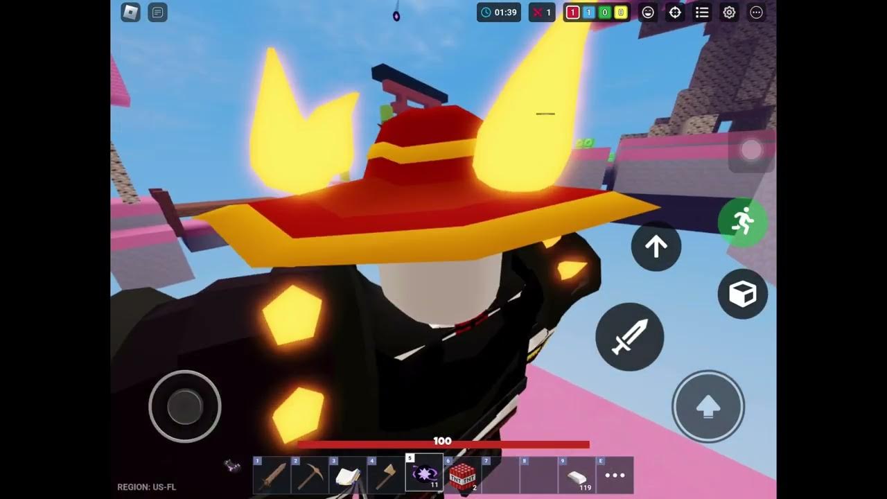 Showing whim kit in custom match roblox bedwars - YouTube
