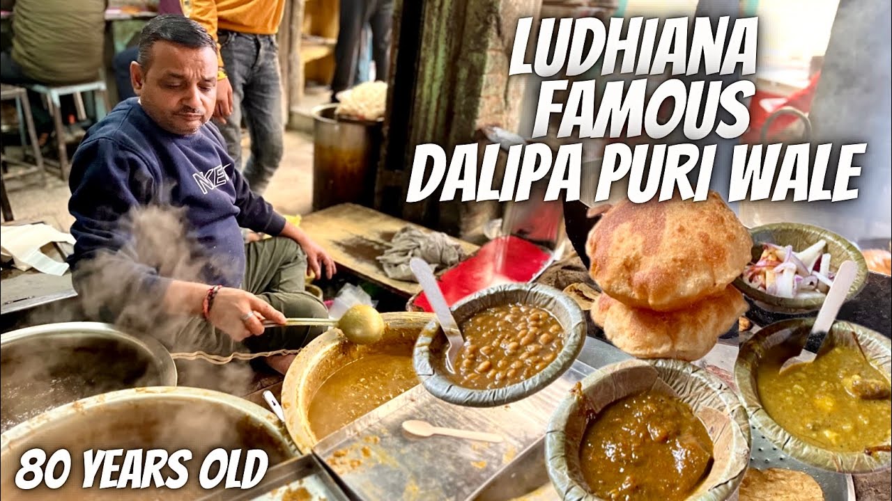 80 Years Old DALIPA PURI WALE | Most famous Poori Aloo, Chole in ...