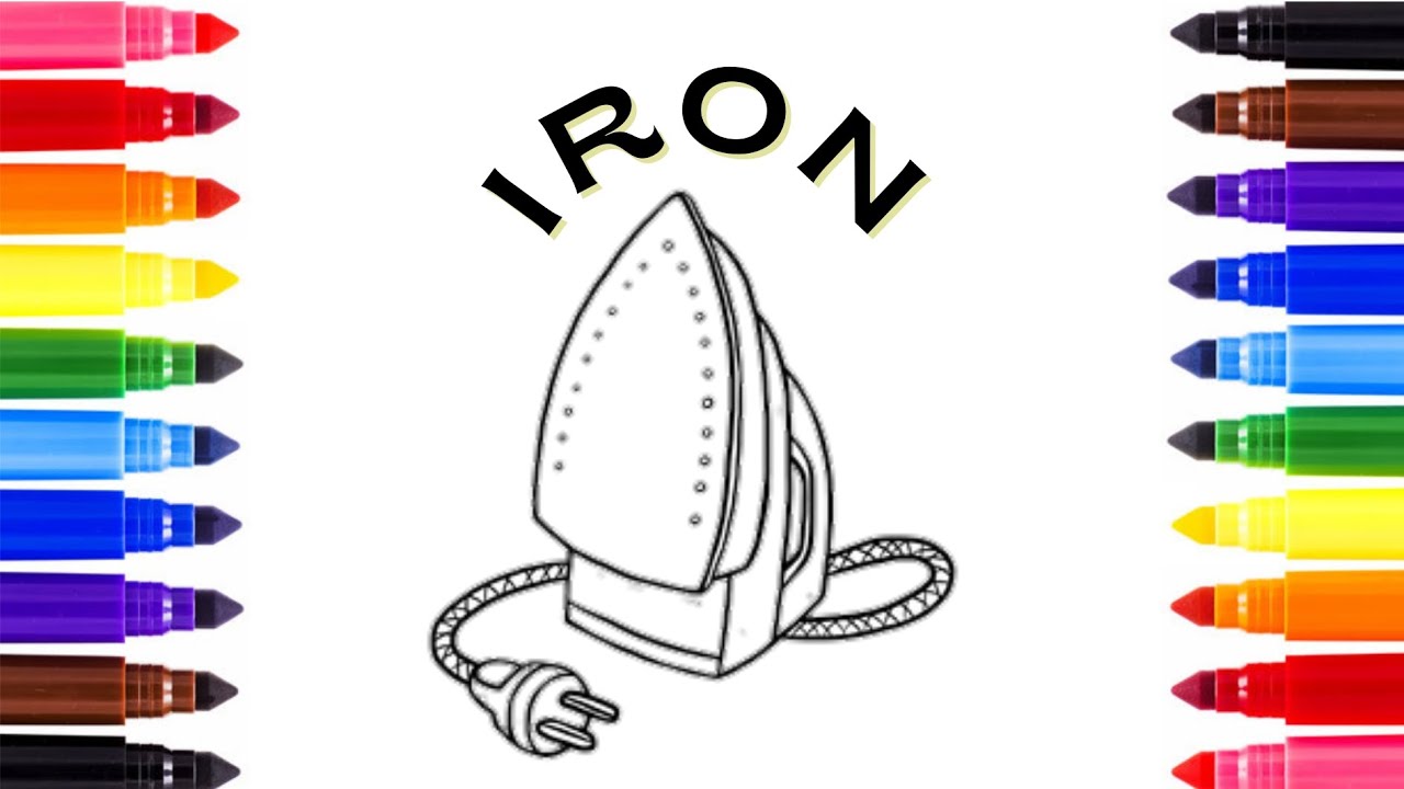 How to Draw an Iron for Kids Step by Step #drawing - YouTube