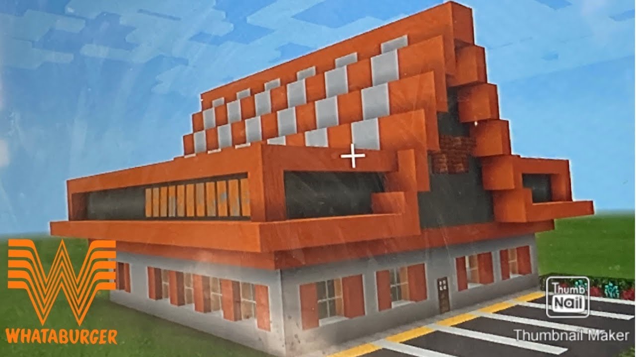 Minecraft Tutorial #105: How To Make A Whataburger (Fast Food ...