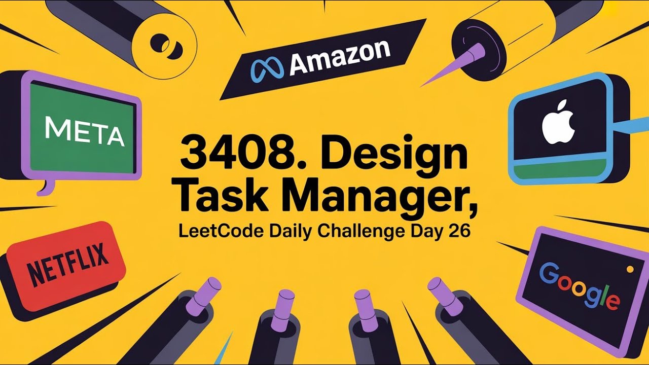 Leetcode 3408 Design Task Manager #leetcode #codinginterview #dailychallenge #day26 #faang - YouTube