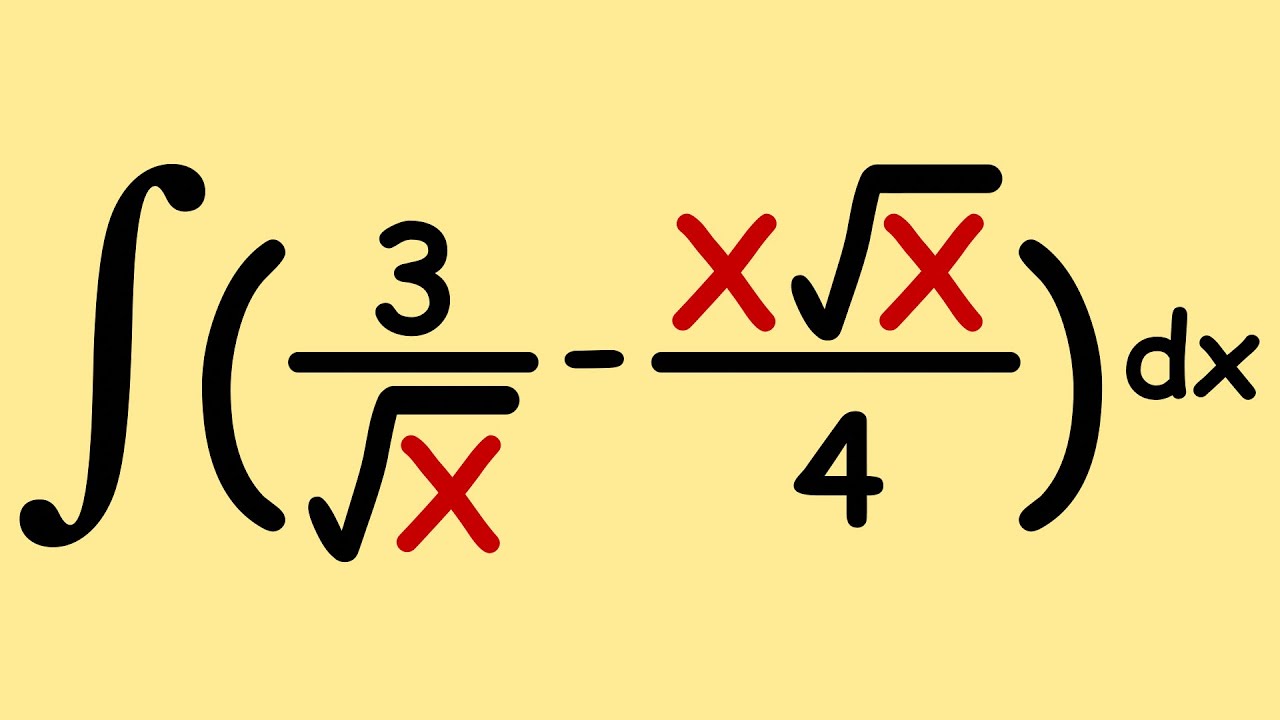 Integral con Raíces Cuadradas | Integrales Inmediatas | Ejercicio 11 ...