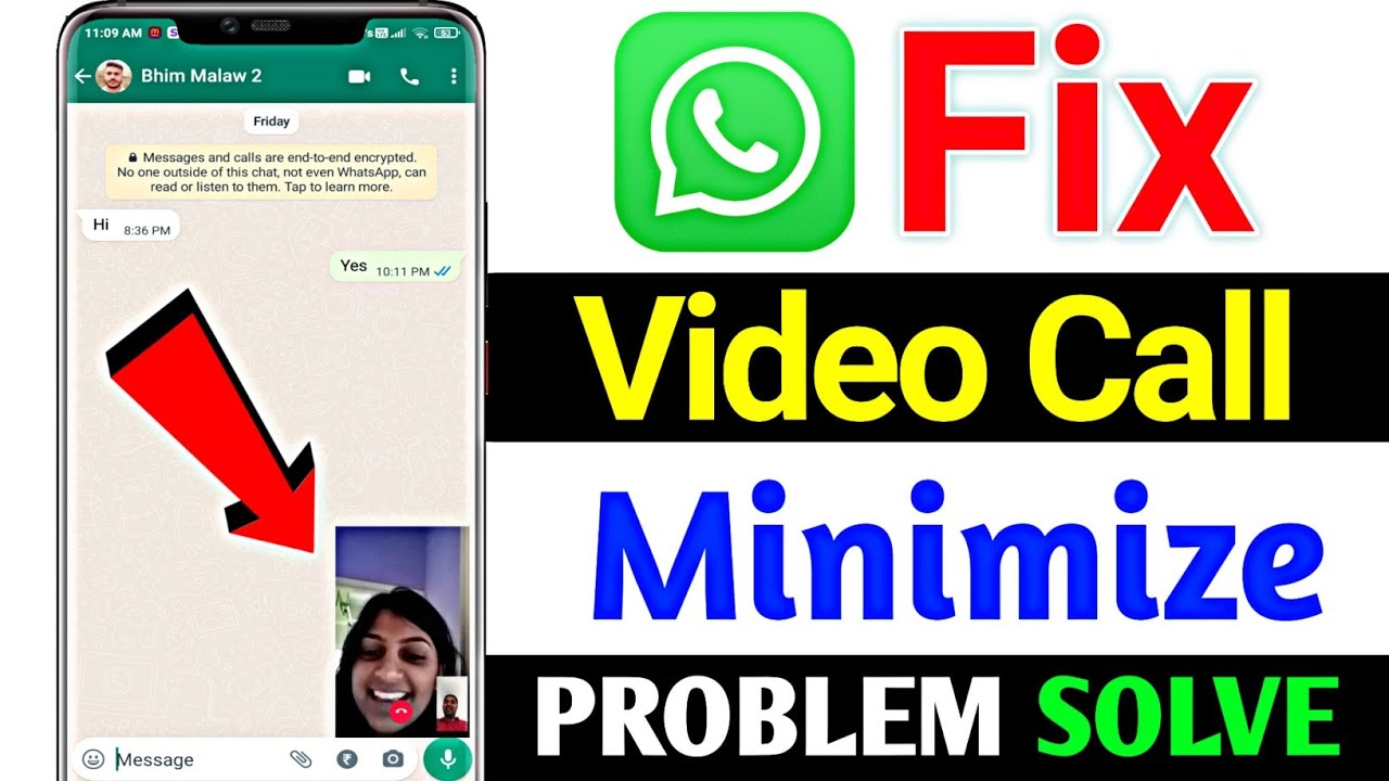 Whatsapp video call minimize problem || pip mode in Whatsapp video call ...