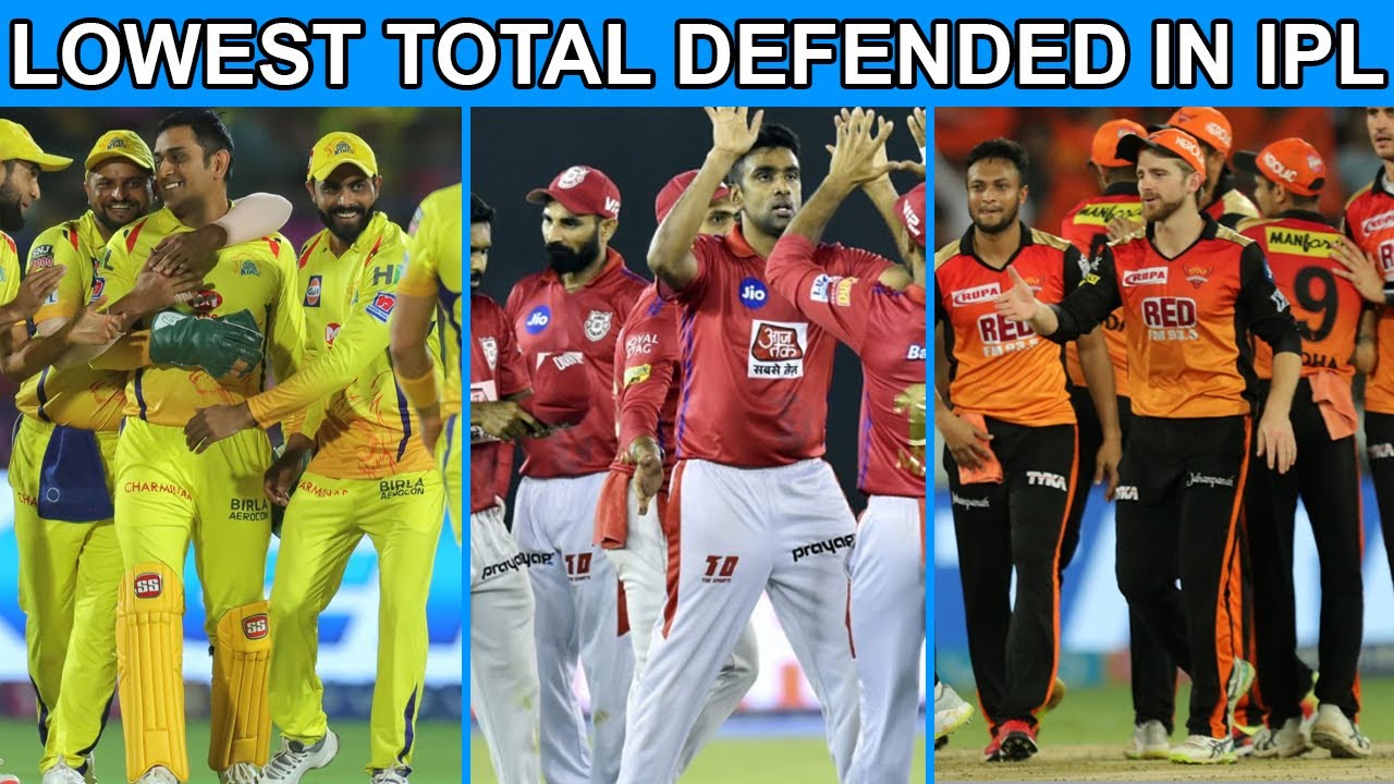 Lowest Totals Defended in the IPL | Lowest score in IPL | Lowest Team ...