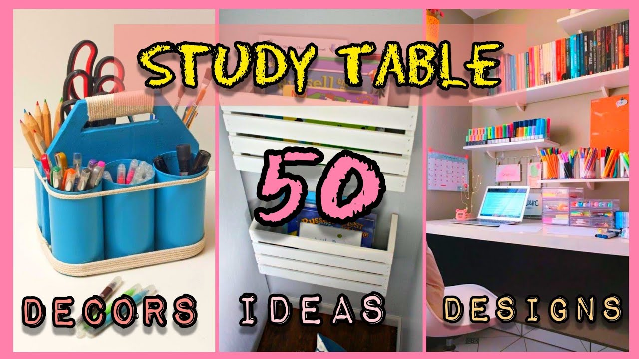 Study Table Ideas🎀||Book Holder Ideas📚|| Pencil Holder Ideas ️ ️|| Desk ...