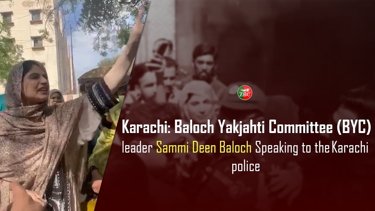 Karachi: Baloch Yakjahti Committee (BYC) leader Sammi Deen Baloch ...