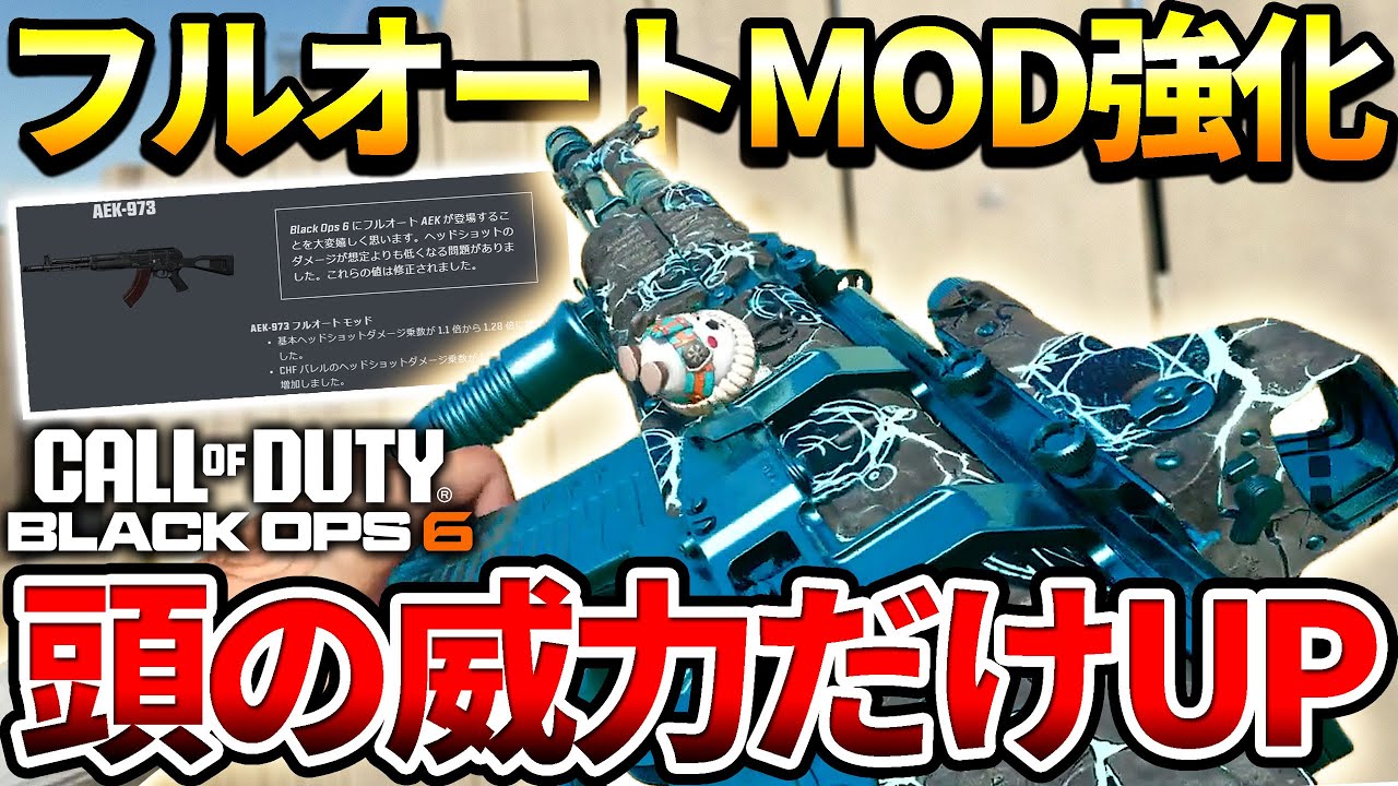 【COD:BO6】頭の威力だけ強化!!『AEK 973』のフルオートMODを使ったらヤバかった件【カスタム紹介】 - YouTube