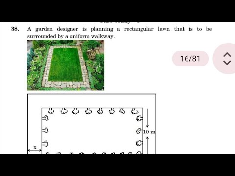 Case study A garden designer is planning a rectangular lawn that is to ...