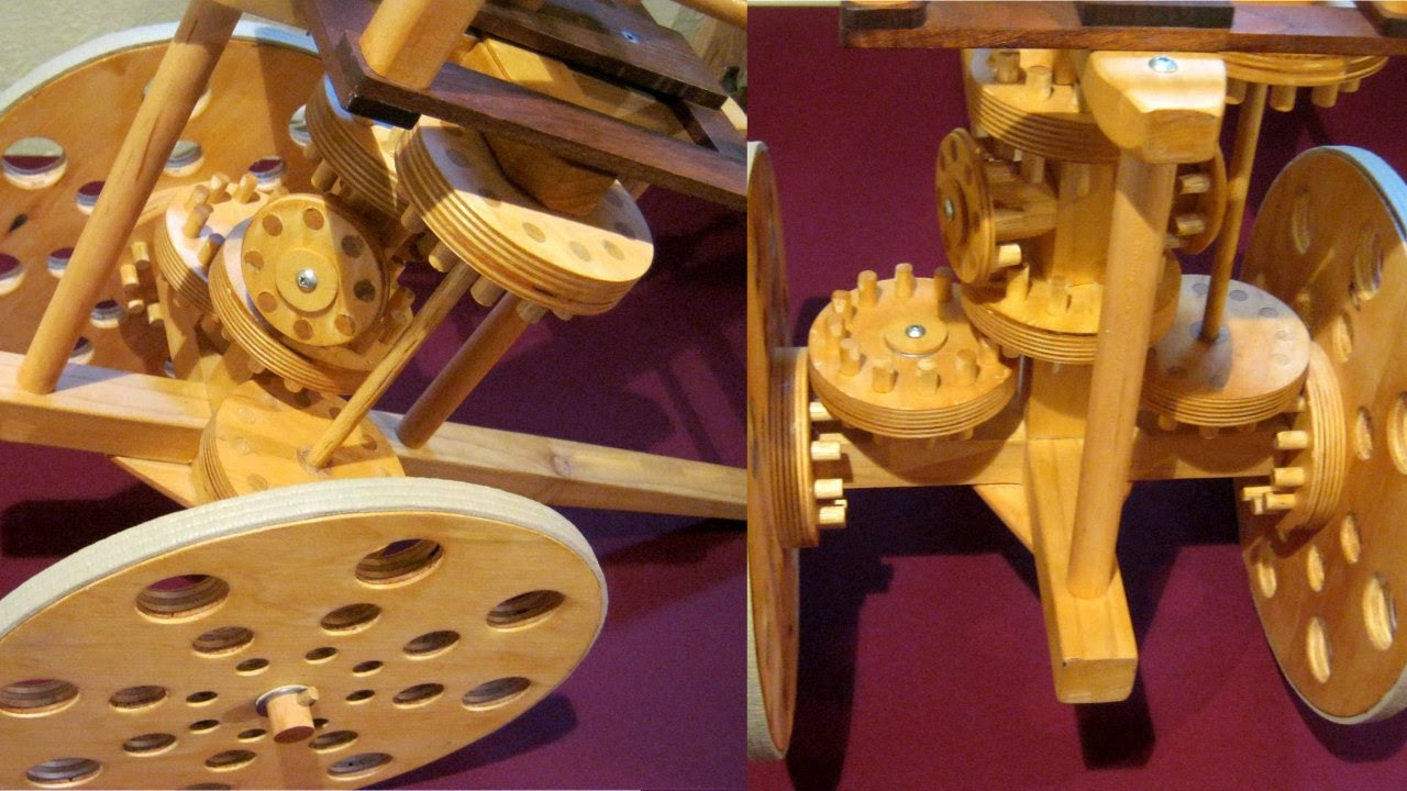 South pointing chariot, mechanical mechanisms - YouTube