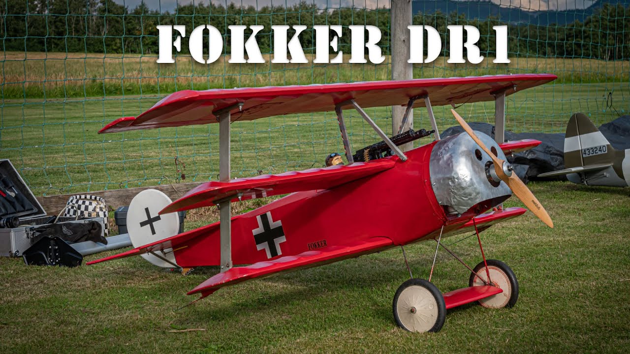 Flair Models Fokker DR1 - With Super Tigre 3225 Engine. 4K UHD - YouTube