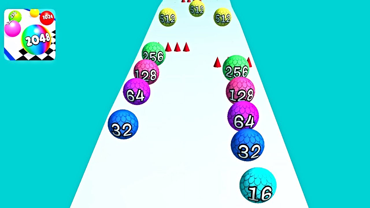 Run and Race Merge Ball 2048 ! All Levels Gameplay (124-130) android ...