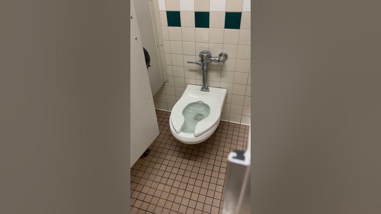 clogged toilet at my school and overflowed - YouTube