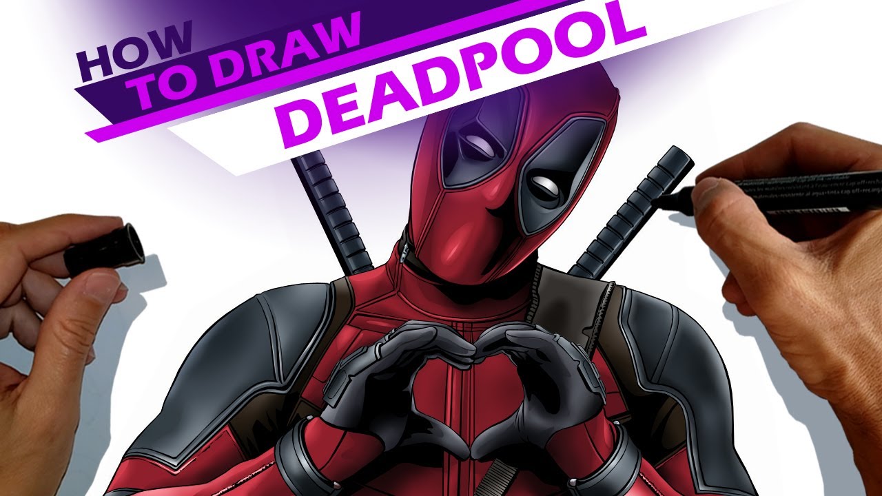 Deadpool - How to draw - YouTube