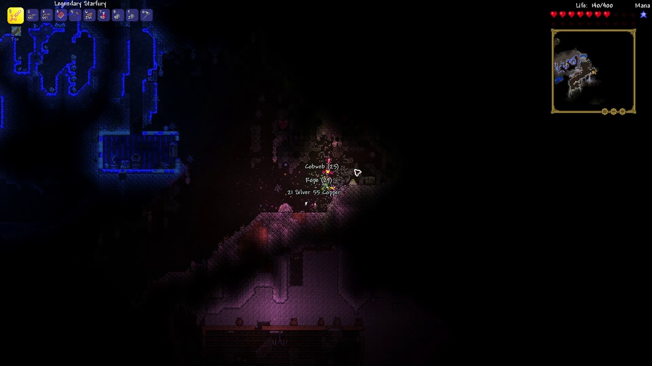How to get lots of Cobweb - Terraria - YouTube