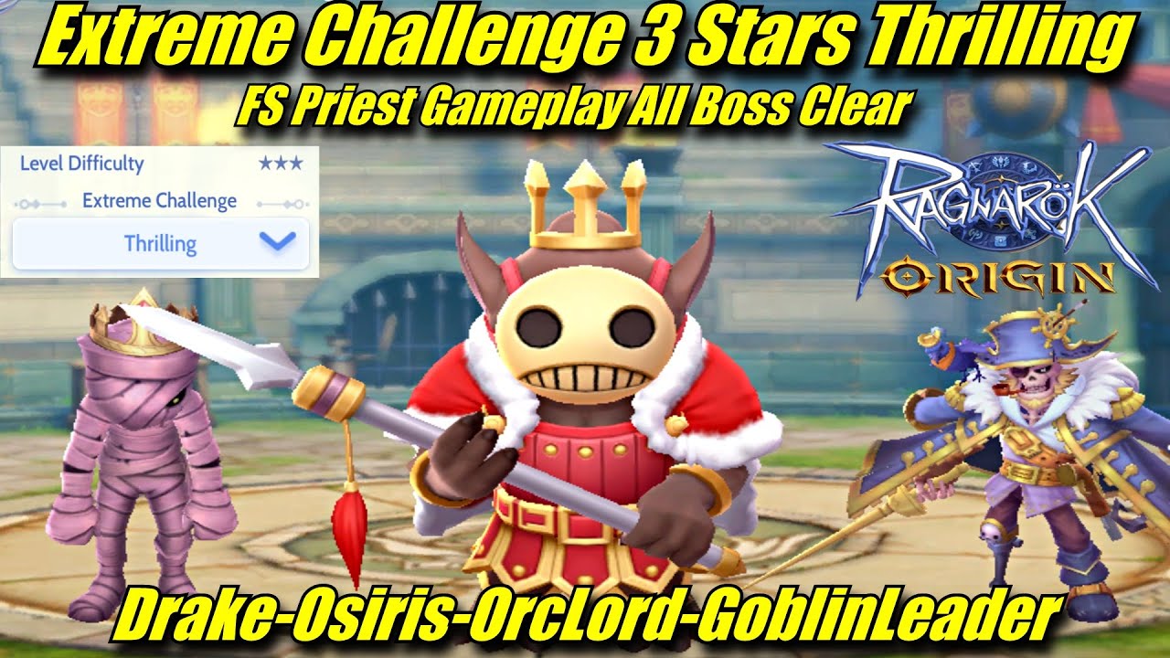 Extreme Challenge All Boss 3 Stars Thrilling Clear | Full Support ...