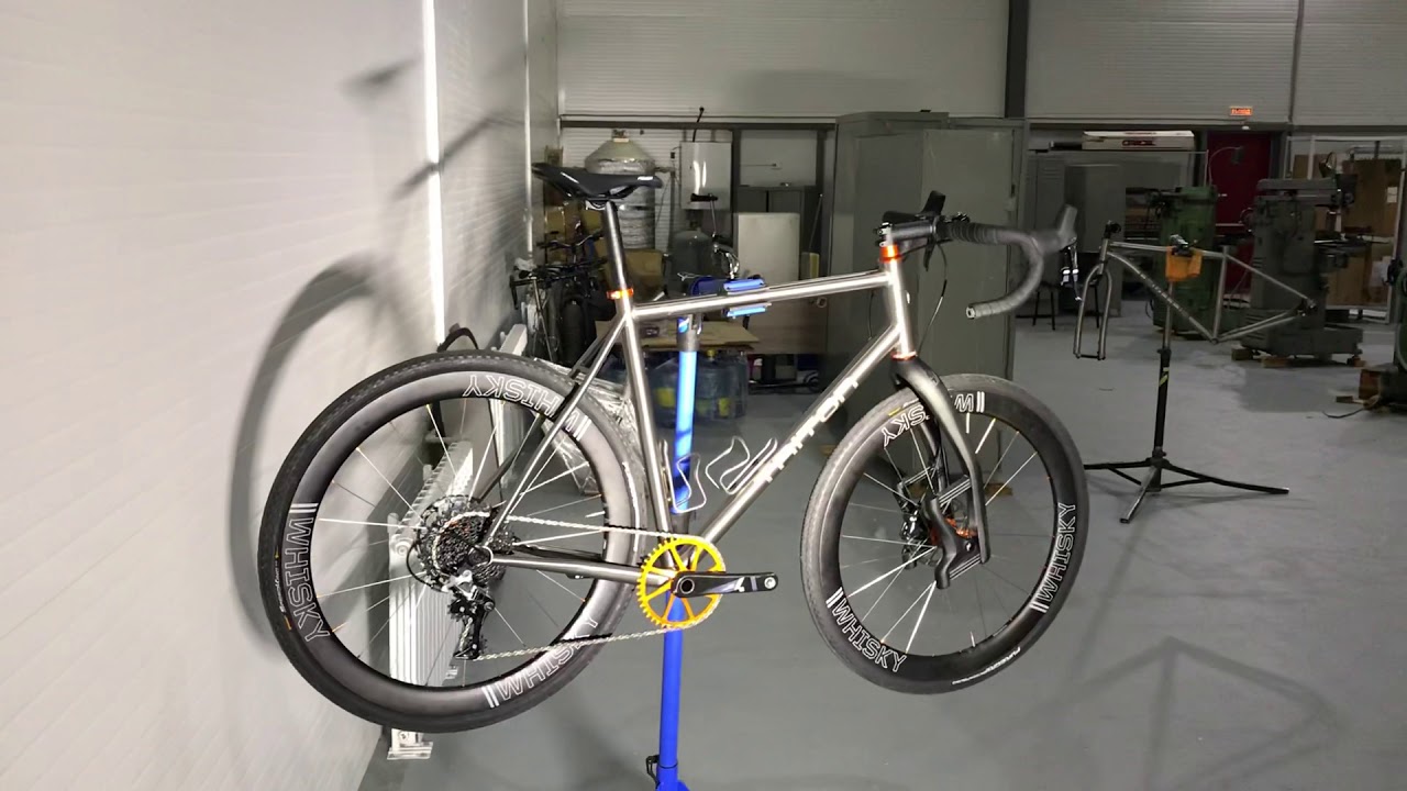 Triton custom gravel titanium bike with Lauf suspension - YouTube