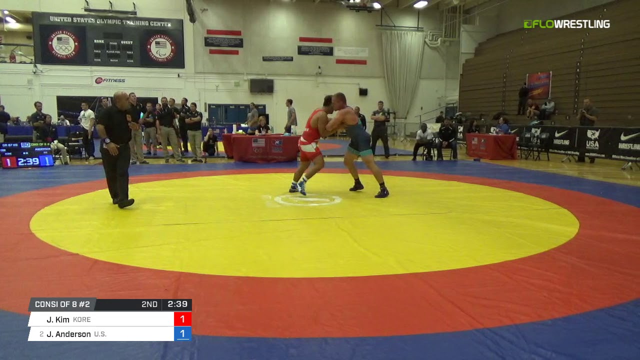 Greco-Roman 87 Consi of 8 #2 - June Hyoung Kim (Kore) vs. Jon Anderson ...