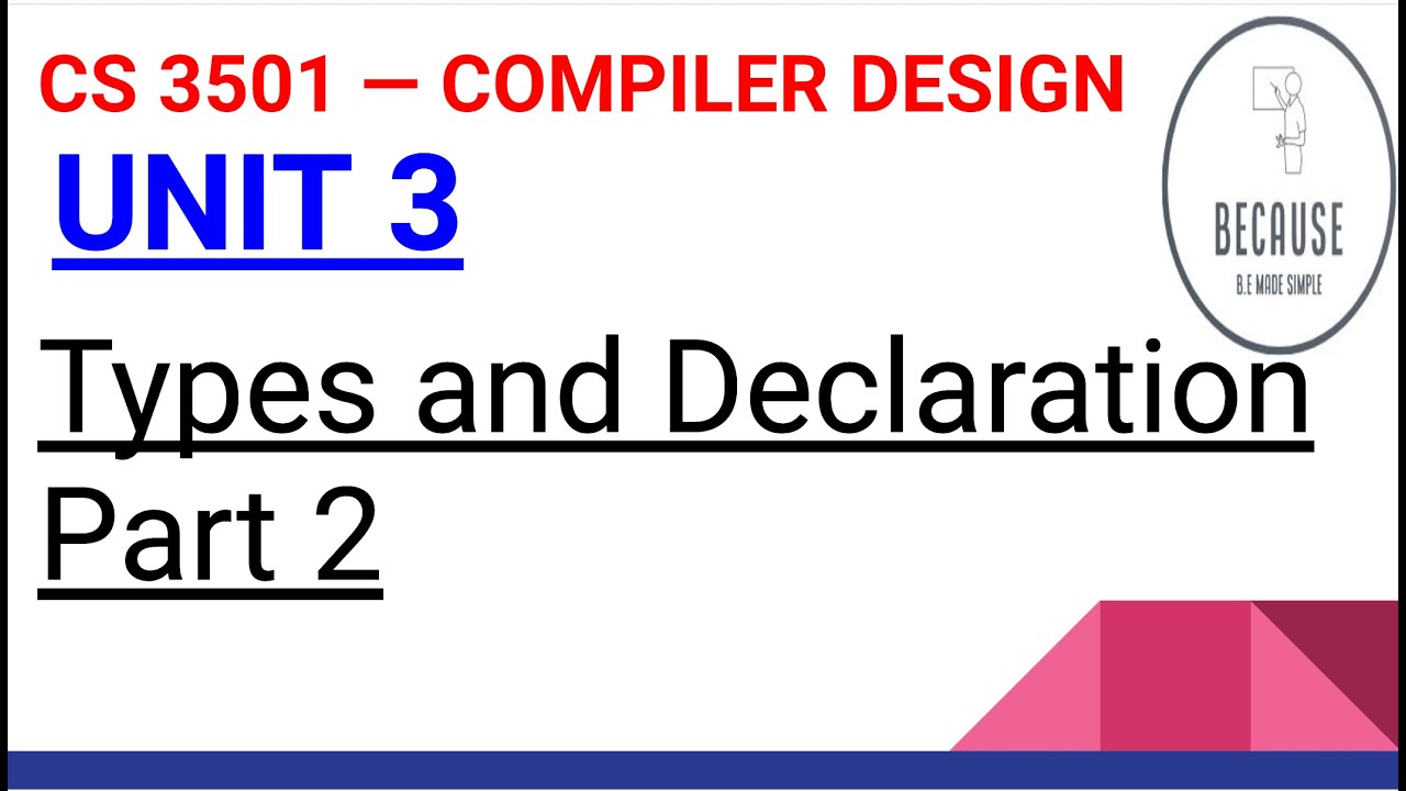 3.16. Types and Declarations Part 2 in Tamil - YouTube