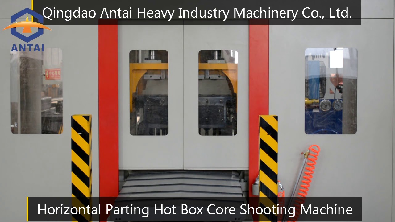 Hot Box Core Shooting Machine(Horizontal parting type) - YouTube
