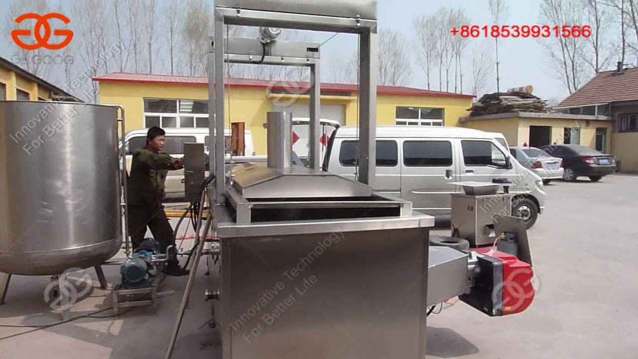 Fried Seaweed Snack Chips Frying Machine - YouTube