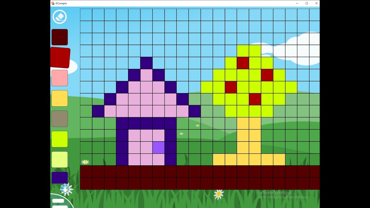 HOW TO DRAW HOUSE AND TREE IN GCOMPRIS - YouTube
