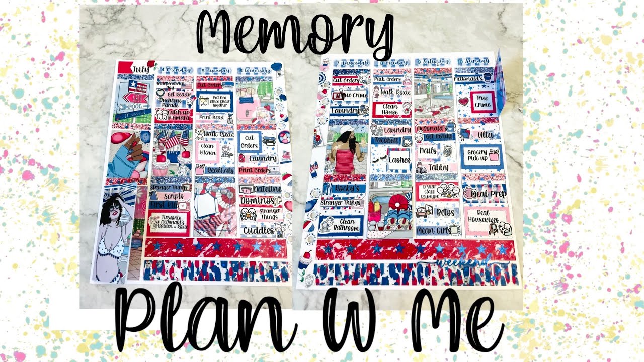 Memory Plan With Me July 4-10 LynnerDesigns/ Lynner Designs - YouTube