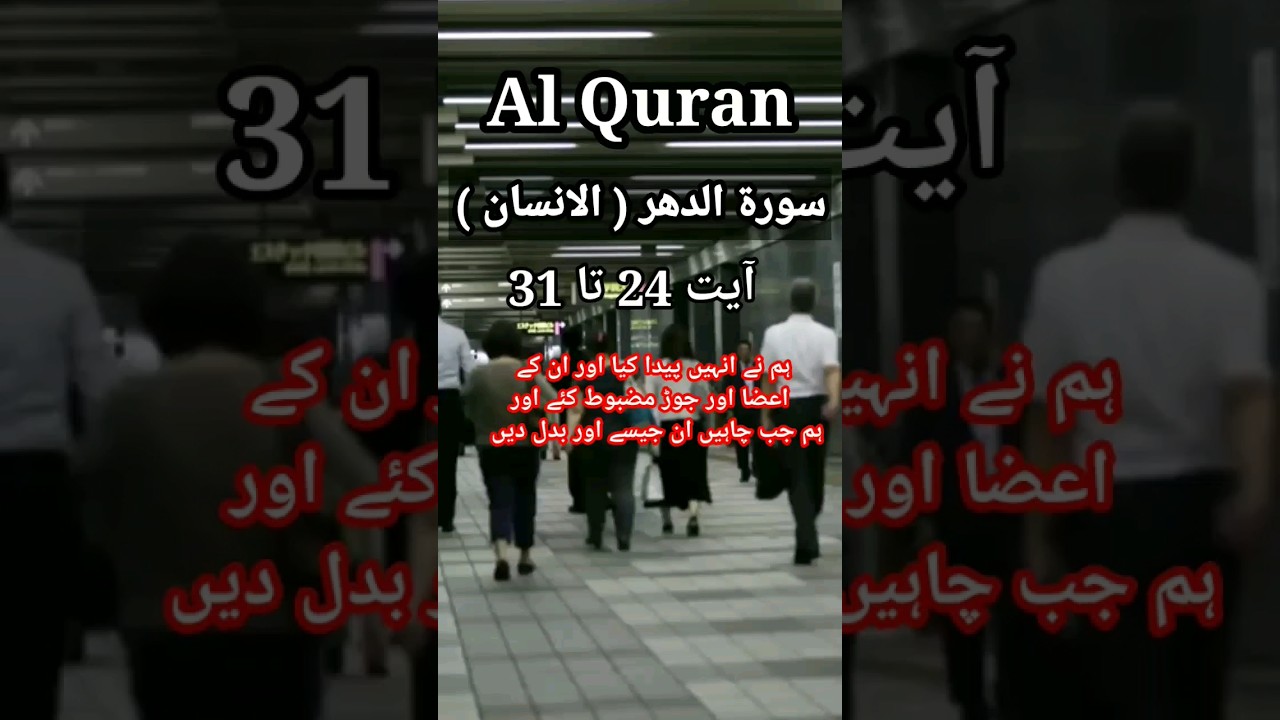 AL Quran Surah AL dahar al insan ayat 24 to 31#urdutranslation#quran# ...